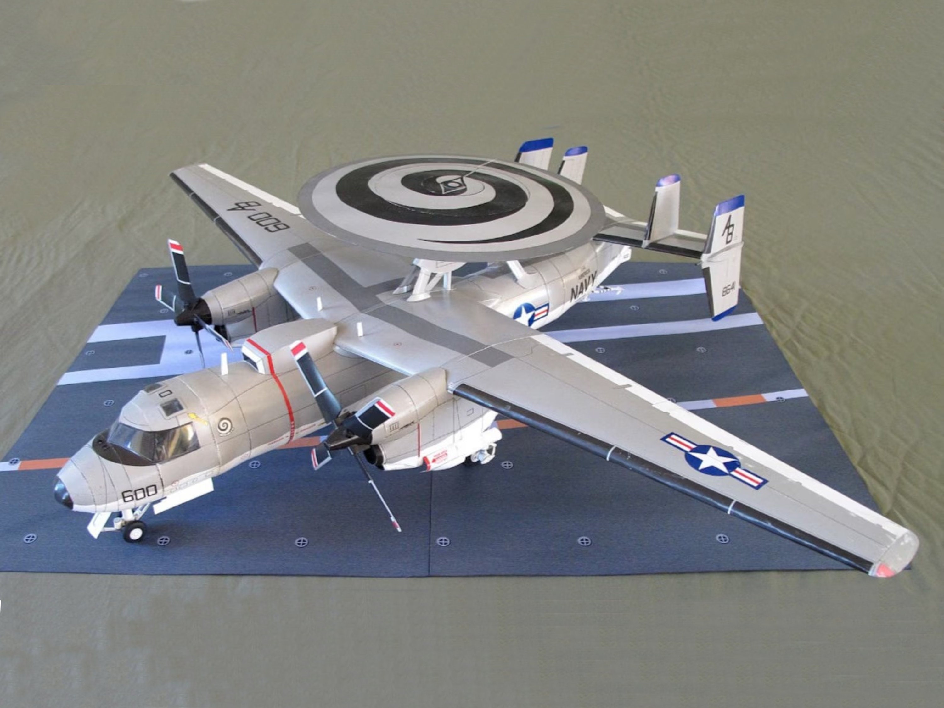 Papercraft Kit E-2 Hawkeye Airplane 3d Paper Model Crafting Kit PDF ...