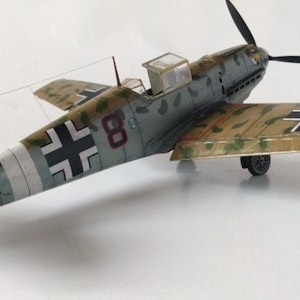 Papercraft Kit Messerschmitt Bf-109 Airplane 3d Paper Model Crafting ...