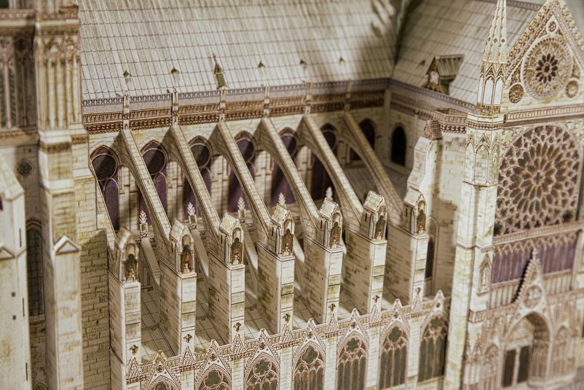 Papercraft Kit Notre-dame Paris Cathedral 3d Paper Model Crafting PDF ...
