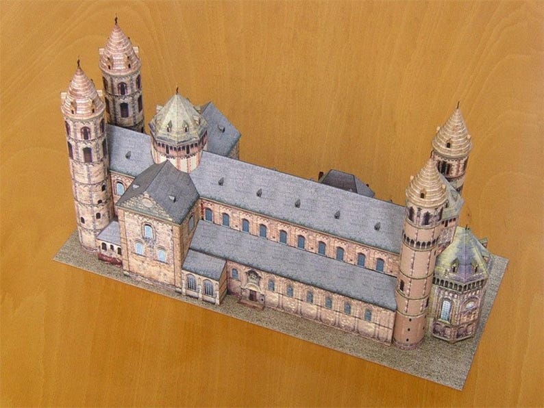 Papercraft Kit Worms Cathedral 3d Paper Model Crafting Kit PDF Plans to ...