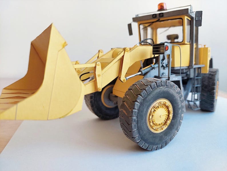 Papercraft Kit Bulldozer 3d Paper Model Crafting Kit PDF Plans to Print ...