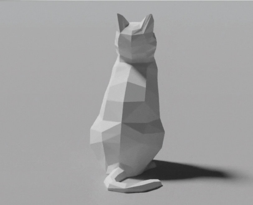 Papercraft Kit Cat 3d Paper Model Crafting Kit PDF Plans to Print Cut ...