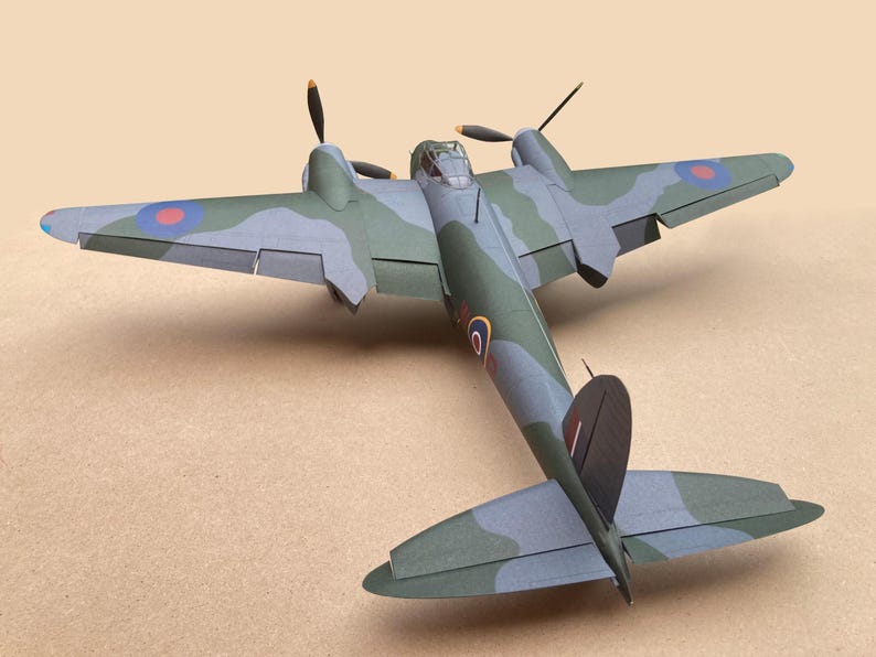 Papercraft Kit Havilland DH98 Mosquito Airplane 3d Paper Model Crafting ...