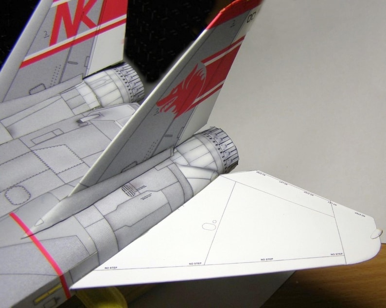 Papercraft Kit F-14A Tomcat Airplane 3d Paper Model Crafting Kit PDF ...