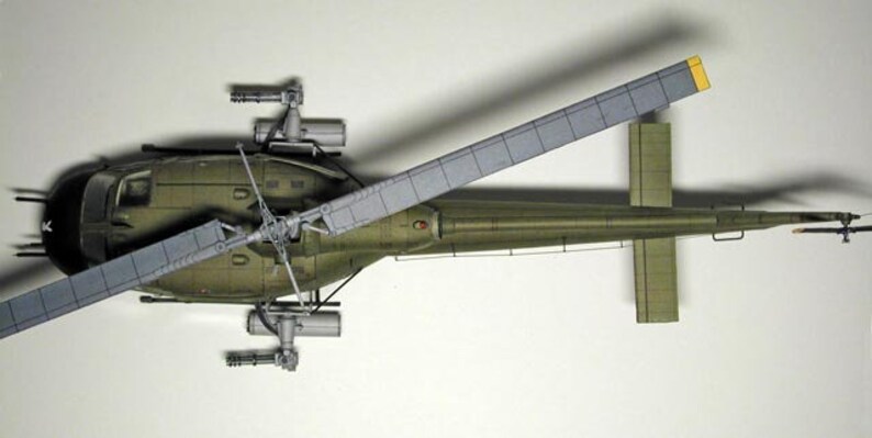 Papercraft Kit Bell Helicopter 3d Paper Model Crafting Kit PDF Plans to ...