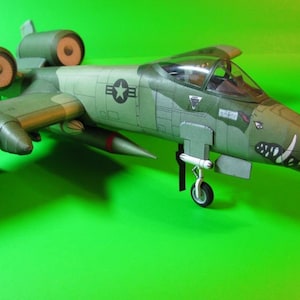 Papercraft Kit A-10 Warthog Airplane 3d Paper Model Crafting Kit PDF ...