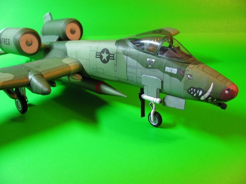 Papercraft Kit A-10 Warthog Airplane 3d Paper Model Crafting Kit PDF ...