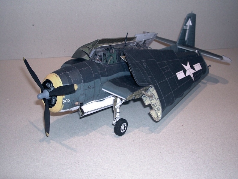 Papercraft Kit TBF Avenger Airplane 3d Paper Model Crafting Kit PDF ...