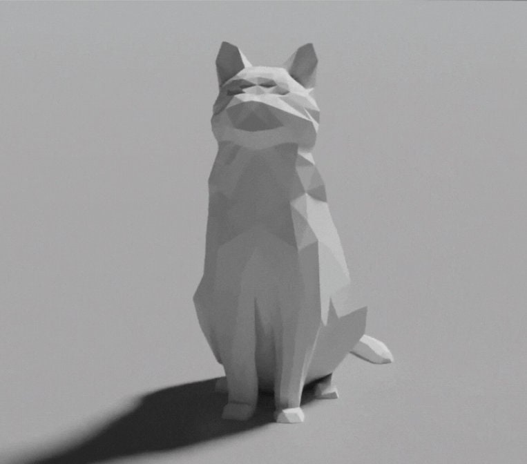 Papercraft Kit Cat 3d Paper Model Crafting Kit PDF Plans to Print Cut ...