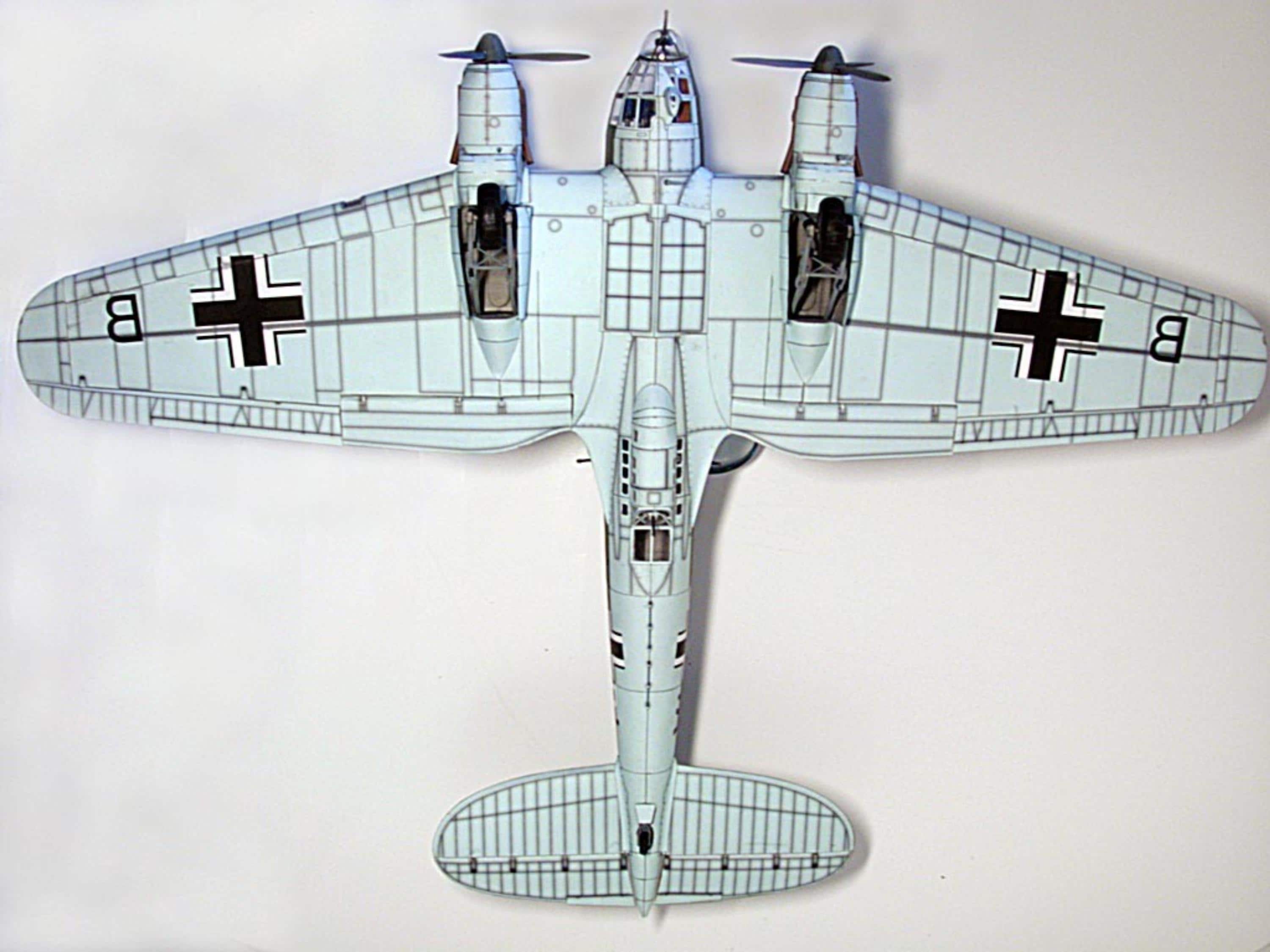 Papercraft Kit Heinkel He 111 Airplane 3d Paper Model Crafting PDF ...