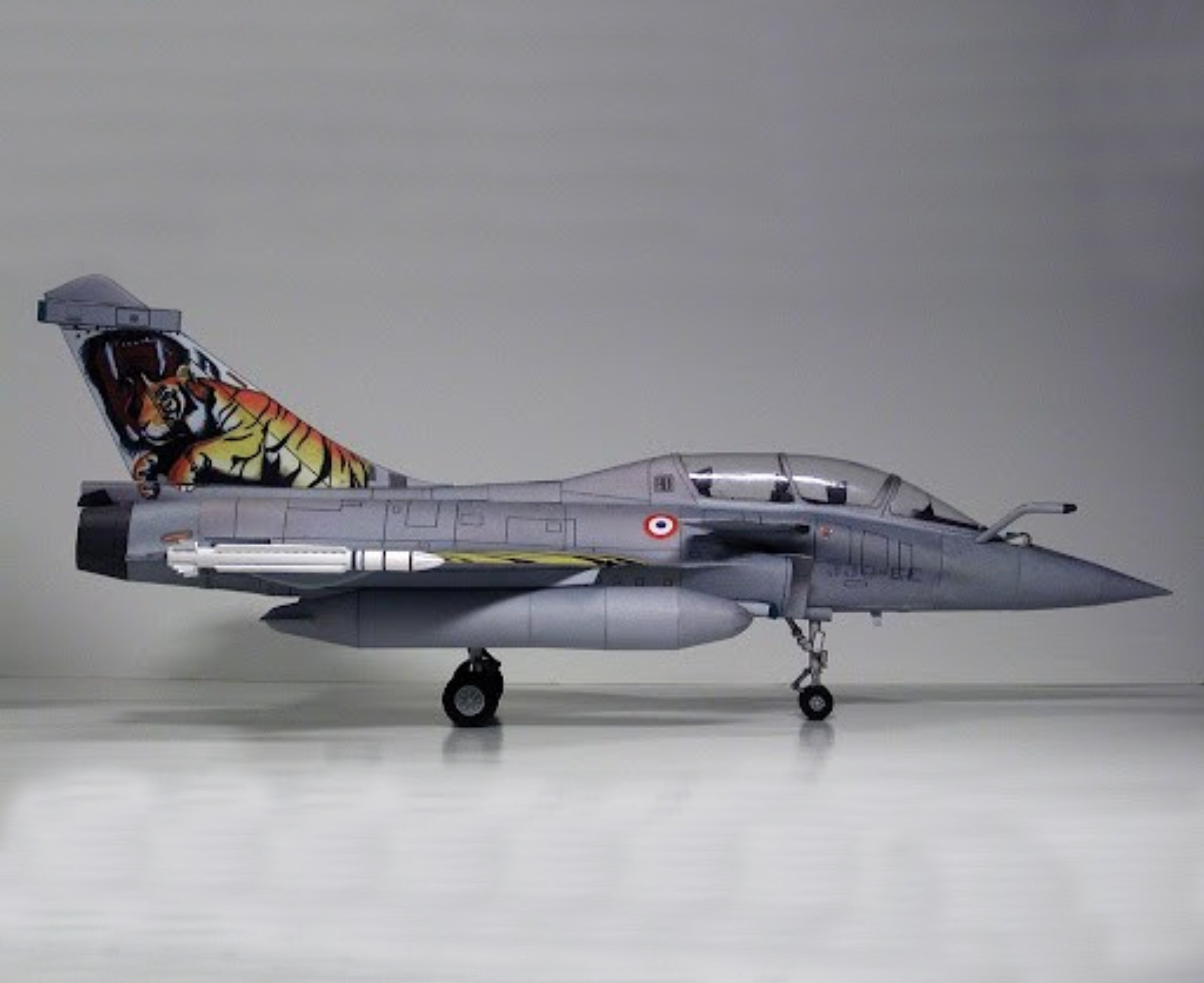 Papercraft Kit Rafale Airplane 3d Paper Model Crafting Kit Pdf Plans To Print Cut And Glue Diy