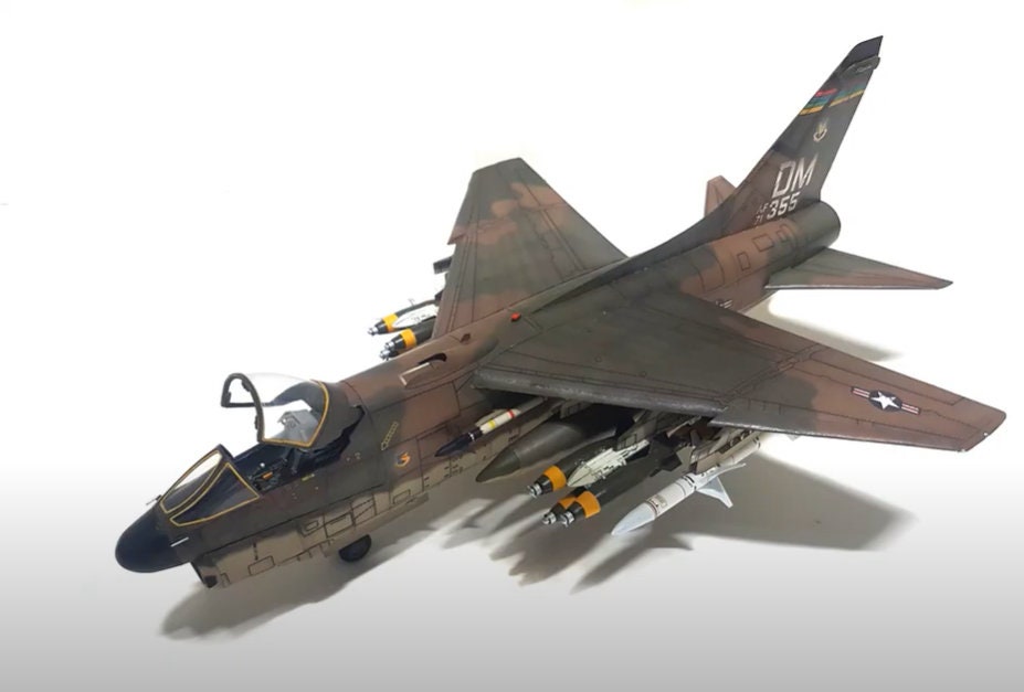 Papercraft Kit Corsair II Airplane 3d Paper Model Crafting Kit PDF ...