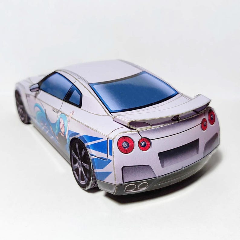 Papercraft Kit Nissan GT-R Race Car 3d Paper Model Crafting Kit PDF ...