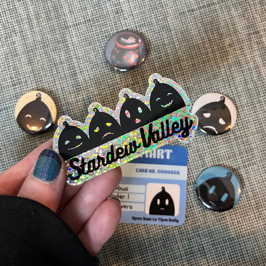 Krobus Gamer Gift Set Includes: 5 Buttons, Sticker and Joja Membership ...