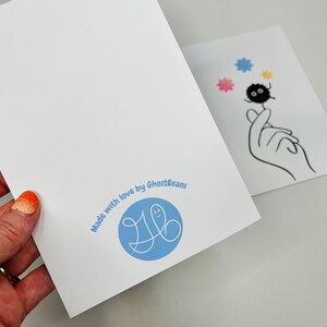 Soot Sprite Finger Heart Love Romantic Birthday Greeting Card - Etsy