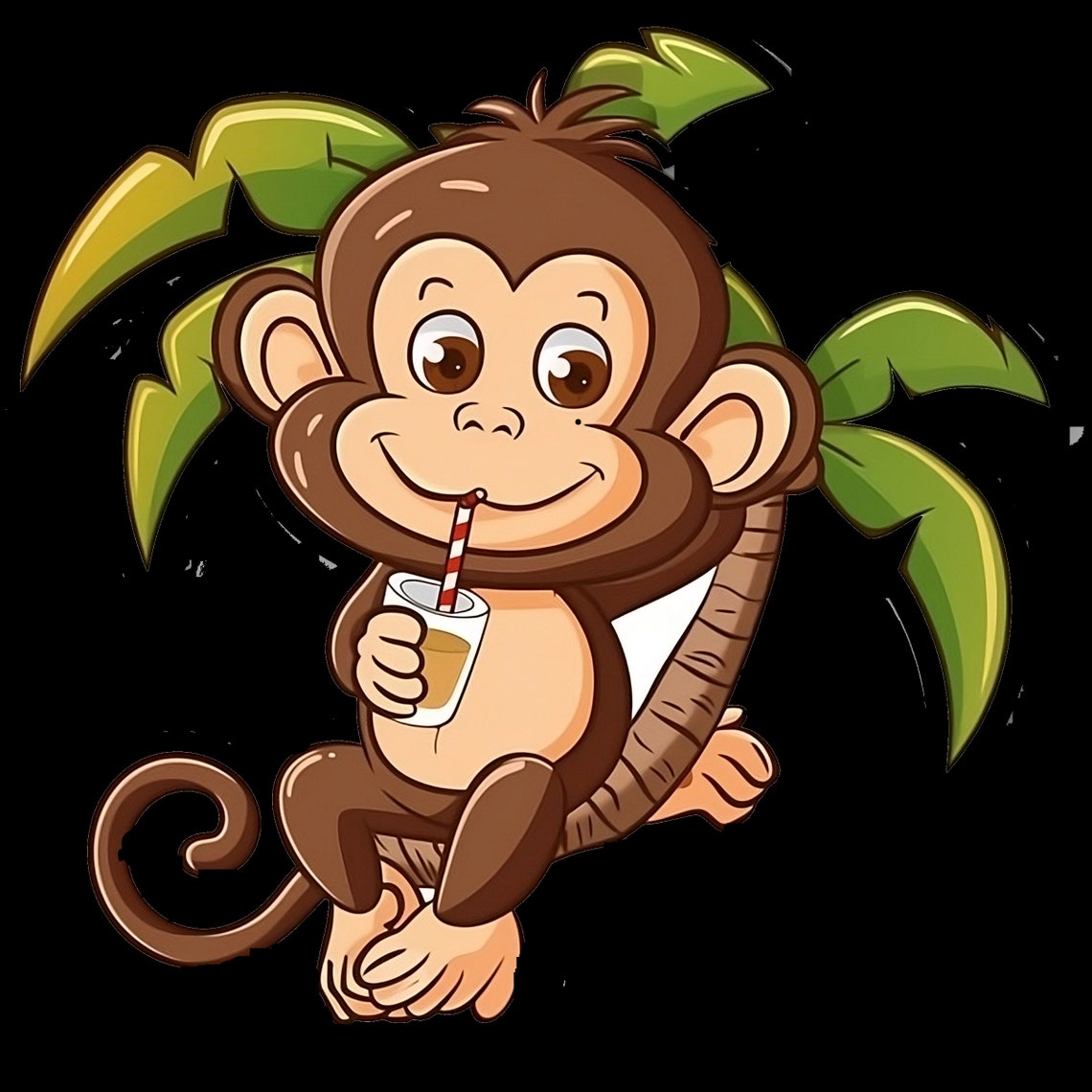 Adorable Monkey and Turtle Sticker Collection: Perfect for Decorating ...