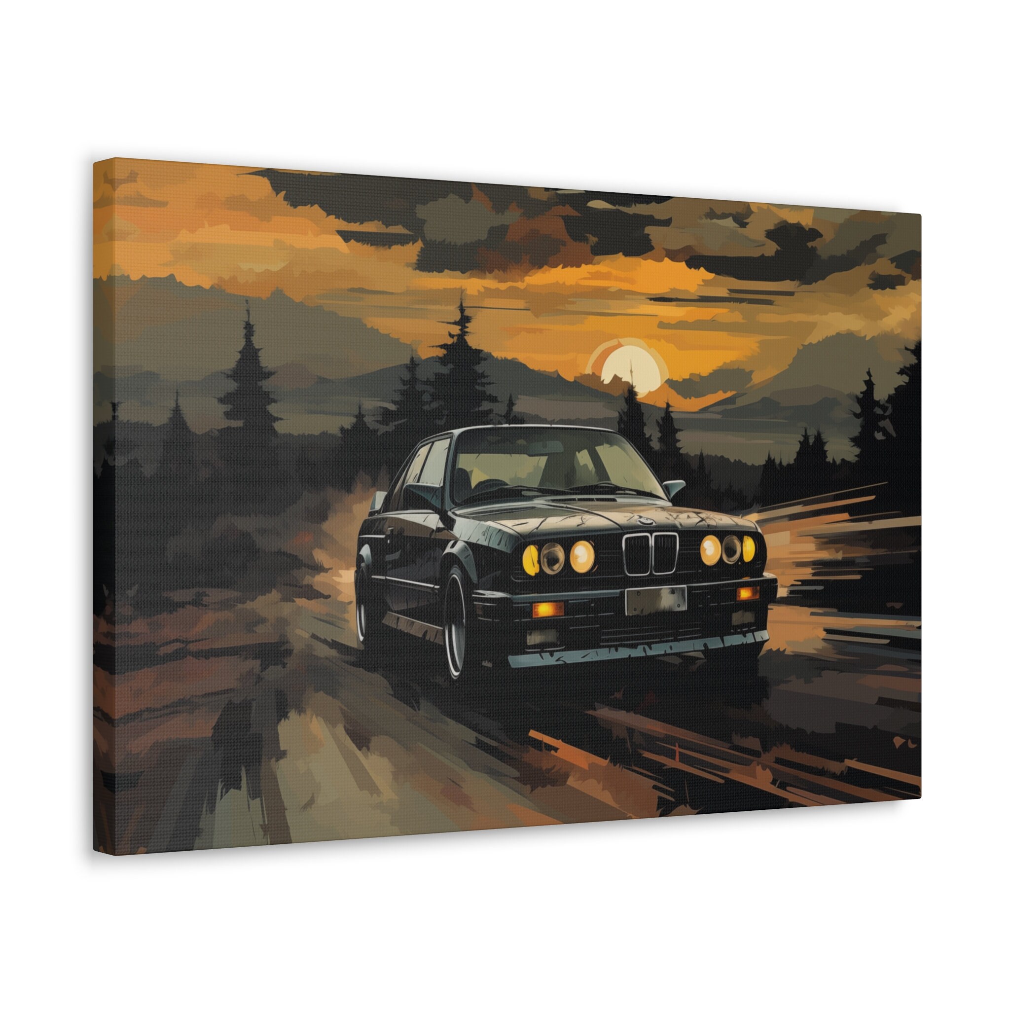 Bmw E30 Canvas, Oil Artwork, Car Painting, Gift for Car Guys ...