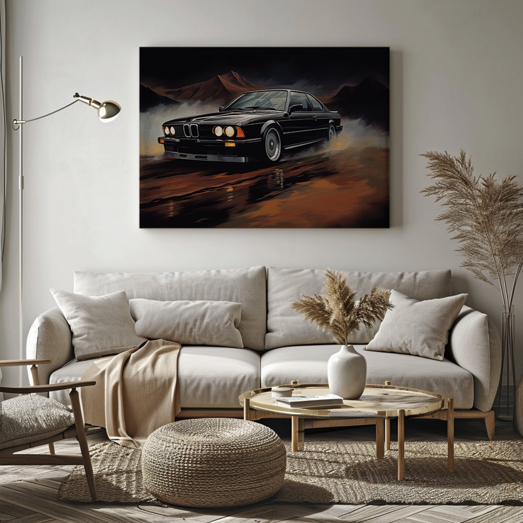 Bmw E24 M6 Car Canvas Oil Painting / Best Gift for Car Guys, Classic ...