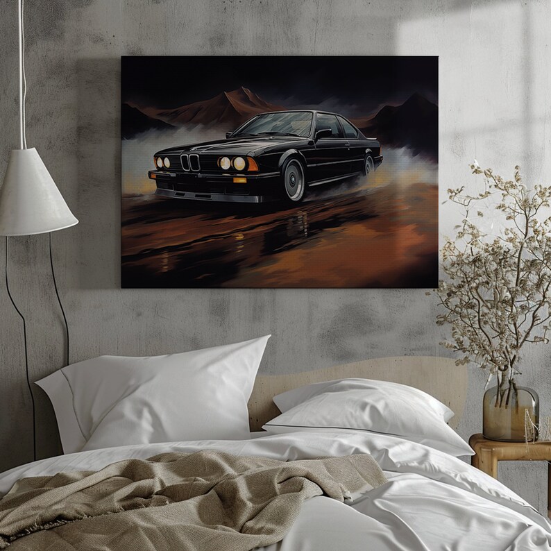 Bmw E24 M6 Car Canvas Oil Painting / Best Gift for Car Guys, Classic ...