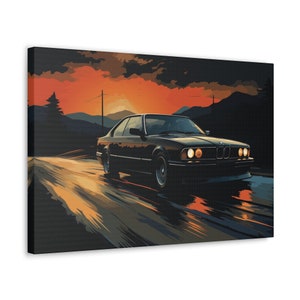 Bmw E24 Car Canvas Oil Painting / Best Gift for Car Guys, Automotive ...