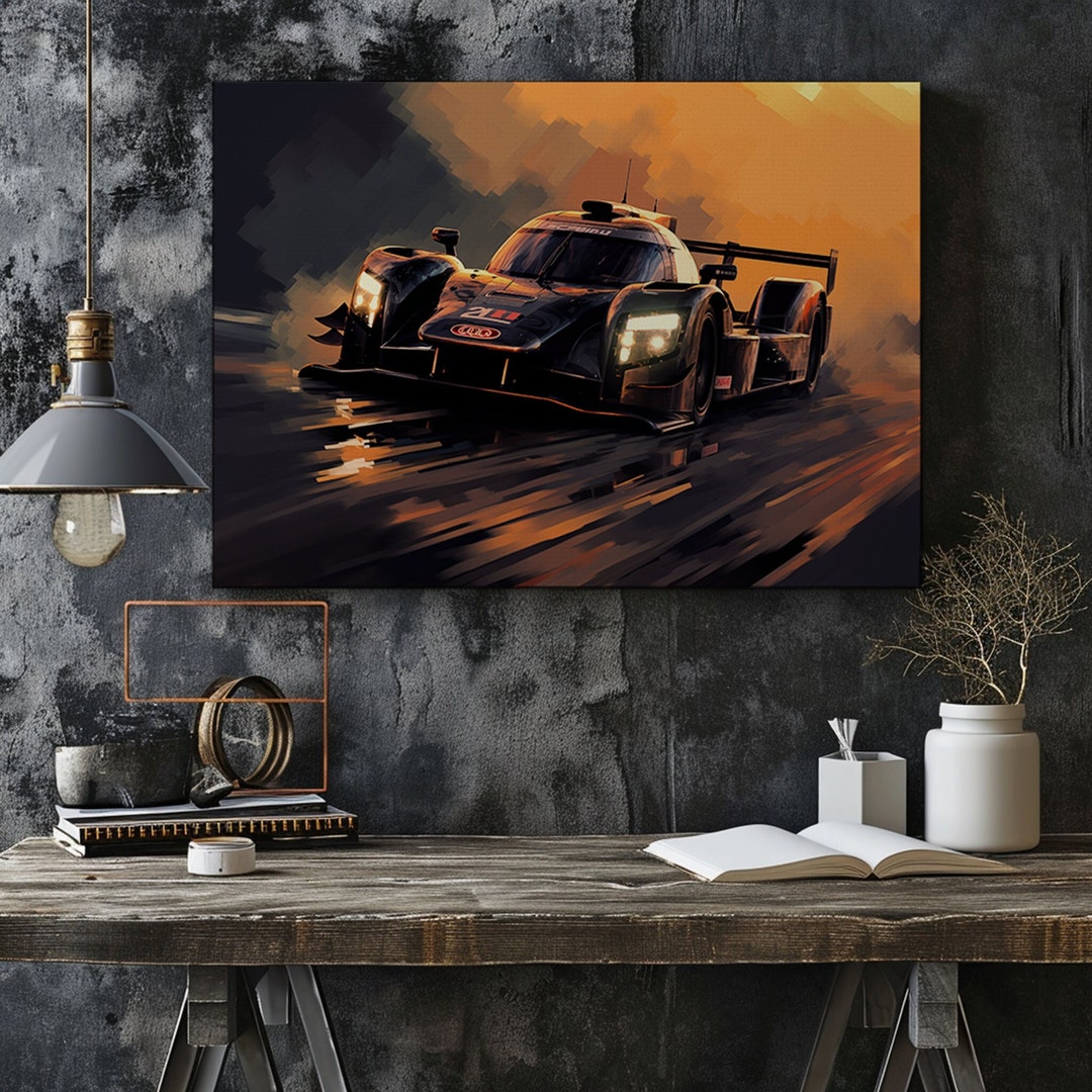 Audi LMP R18 Canvas Car Oil Painting, Gift for Car Guys, Automotive ...