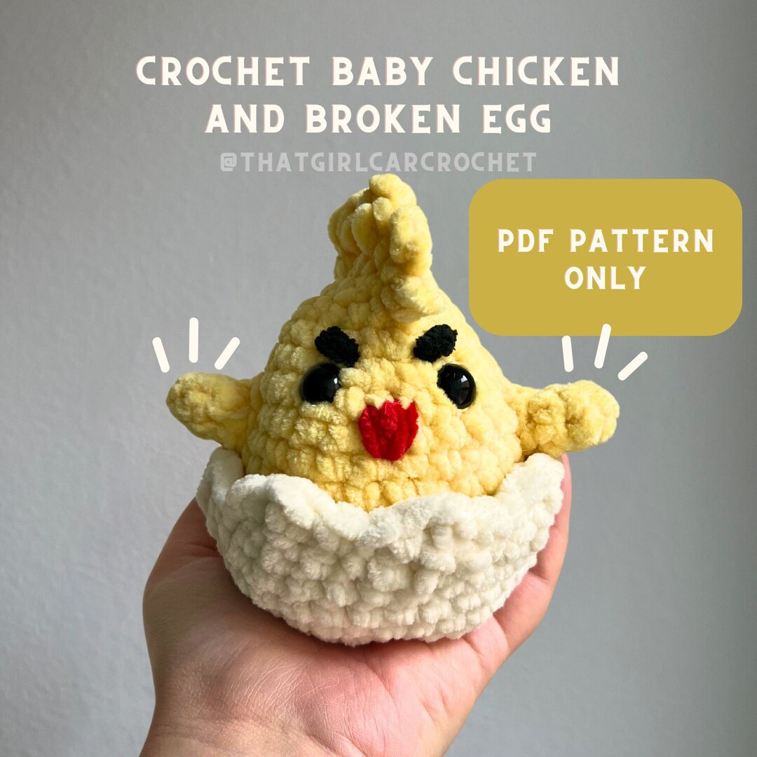 Crochet Pattern Chicken and Broken Egg Two-in-one Crochet Pattern ...