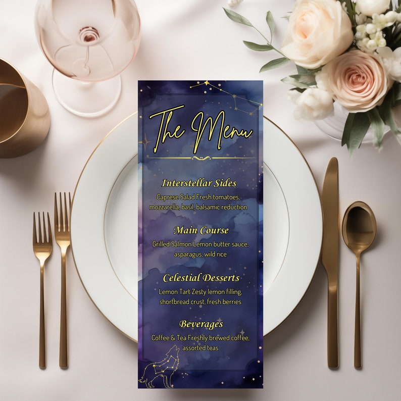 Gold Constellations With Celestial and Galaxy Theme Fully Editable ...