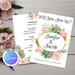 Succulent Wreath Boho Canva Editable Wedding Invitation Digital ...