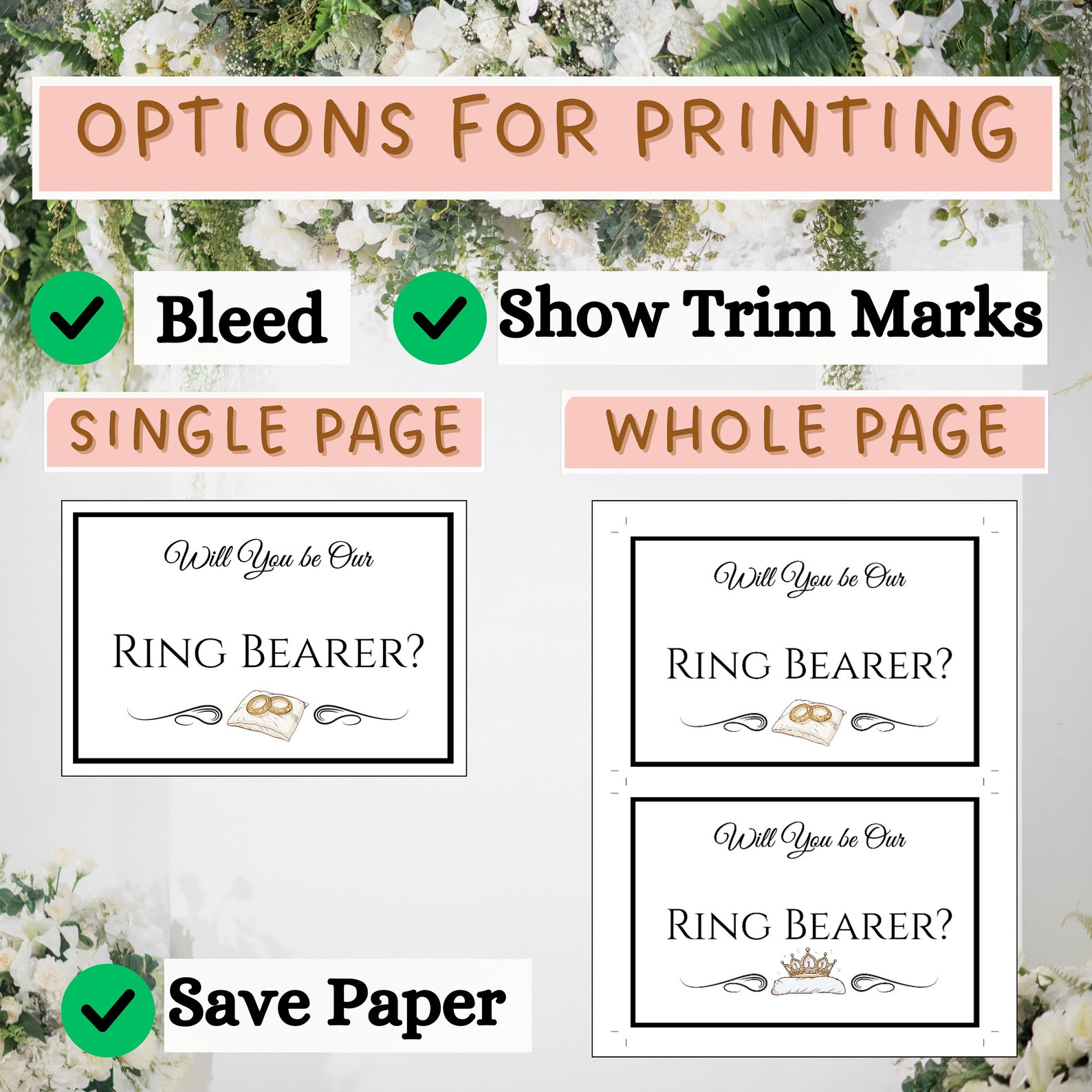 Ring Bearer Proposal Card Fully Personalizable Template Digital ...