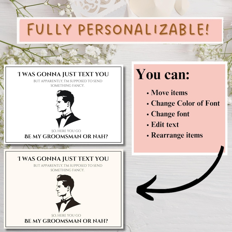 Funny Be My Groomsman or Best Man Proposal Card I Relatable and ...