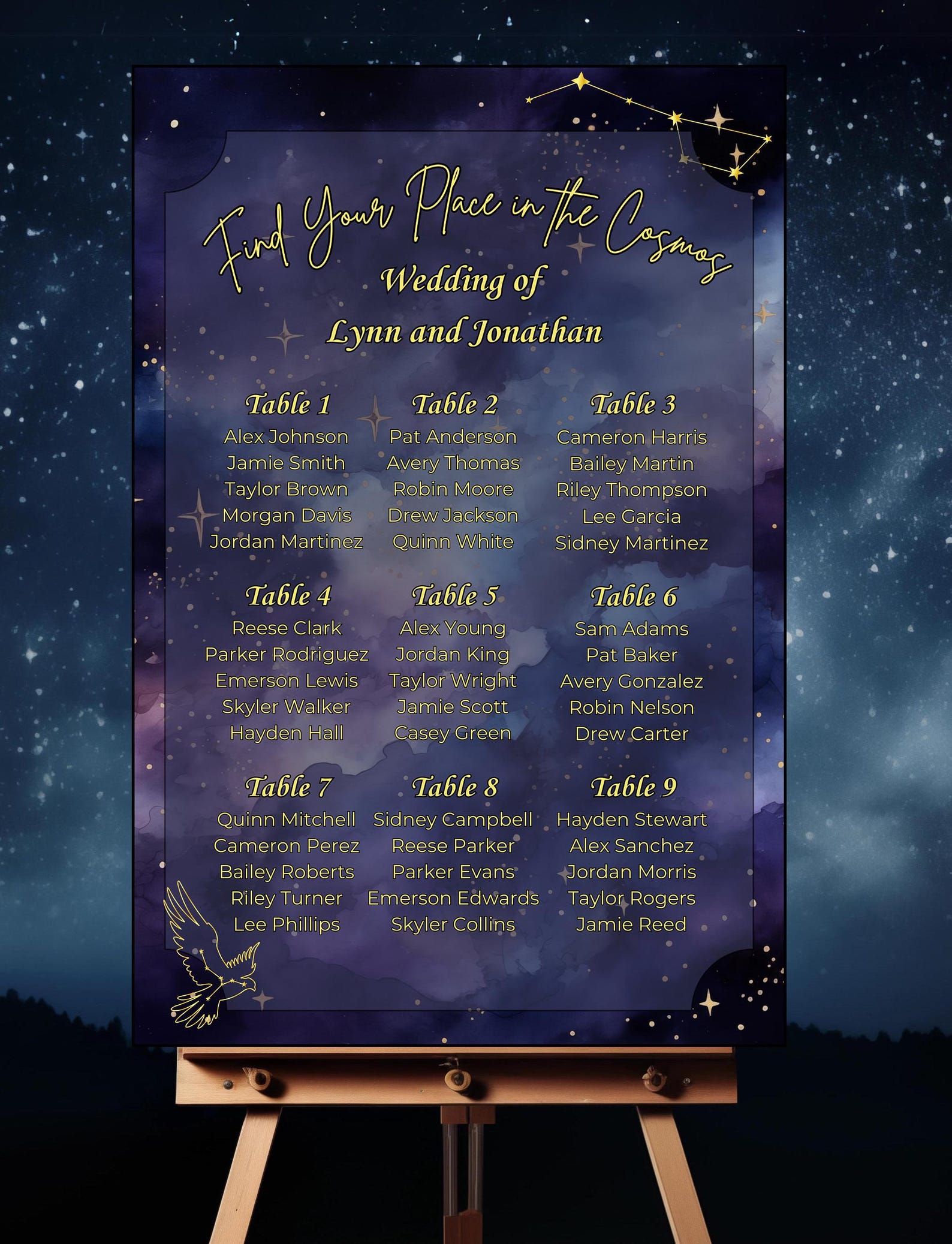 Gold Constellations With Celestial and Galaxy Theme Fully Editable ...