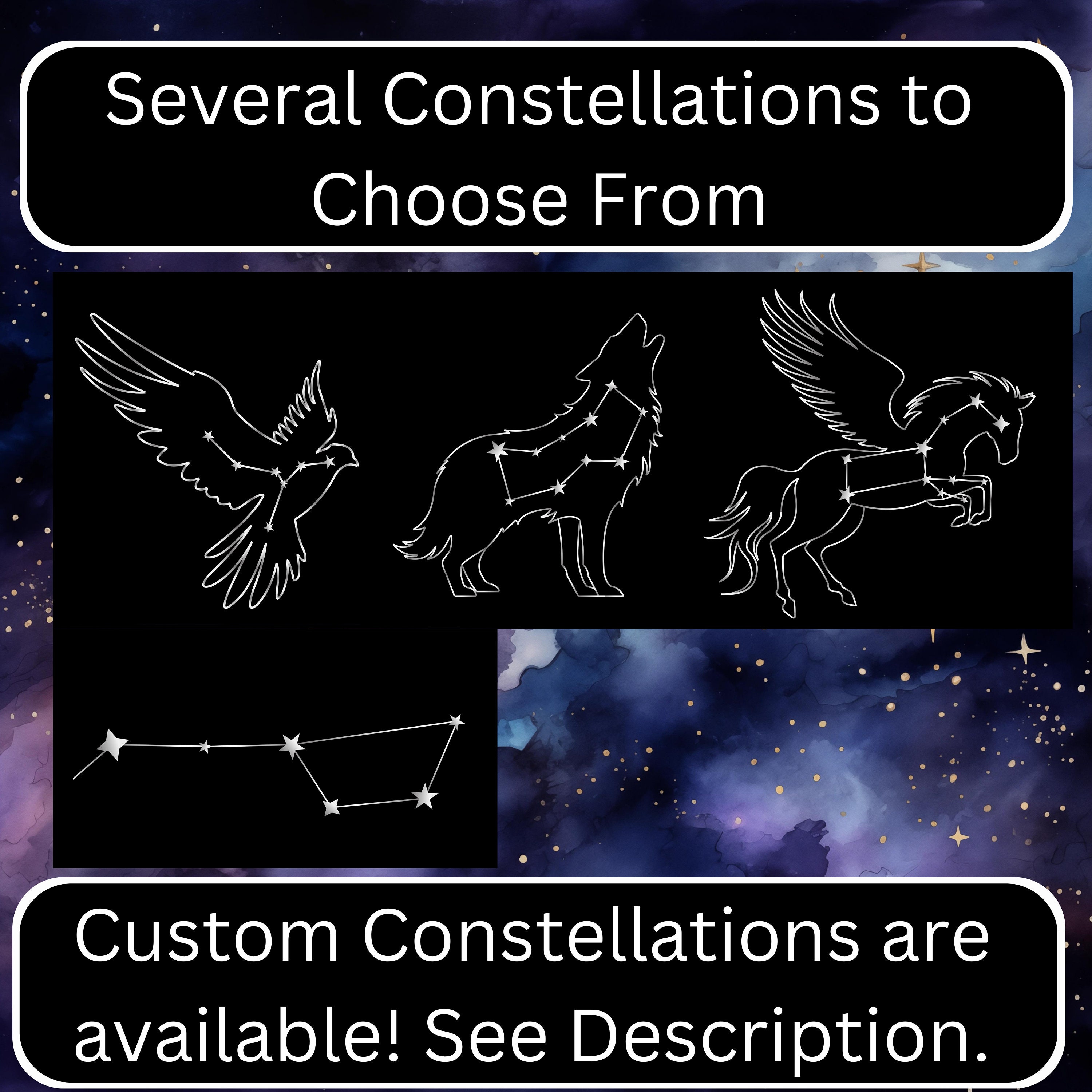 Silver Constellations With Celestial and Galaxy Theme Fully Editable ...