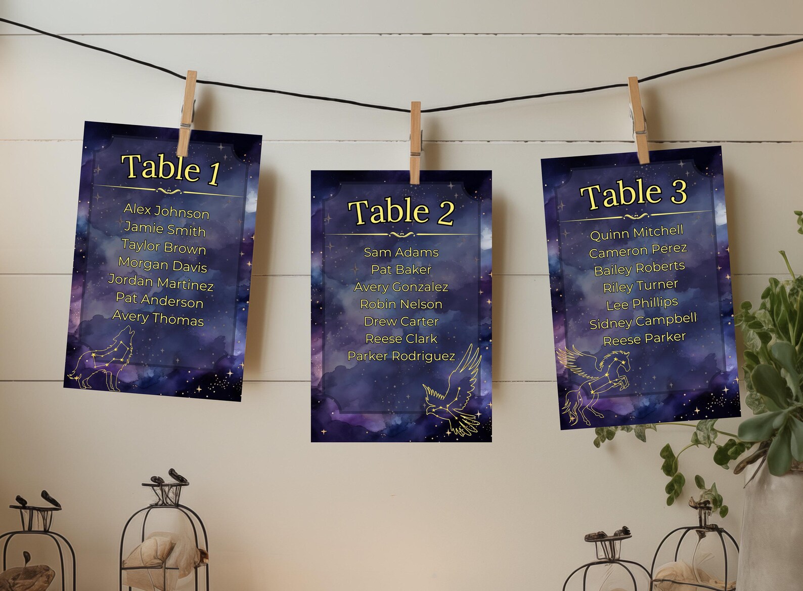 Gold Constellations With Celestial and Galaxy Theme Fully Editable ...