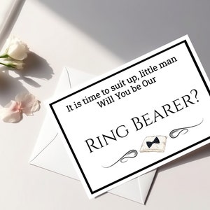 Ring Bearer Proposal Card Fully Personalizable Template Digital ...