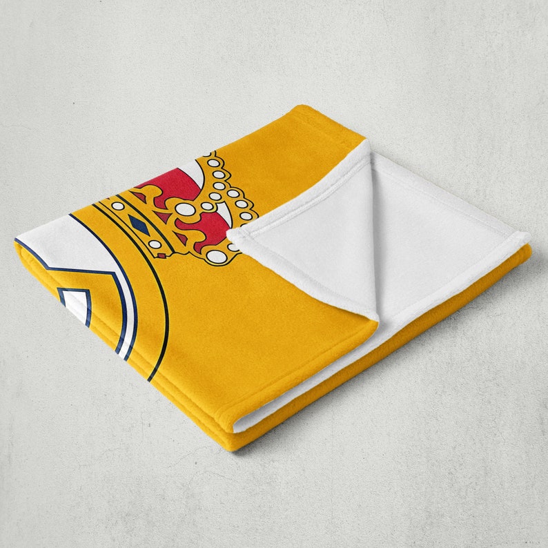 Real Madrid CF, Custom Name, Ultra Soft Blanket, Baby Blanket, Perfect ...