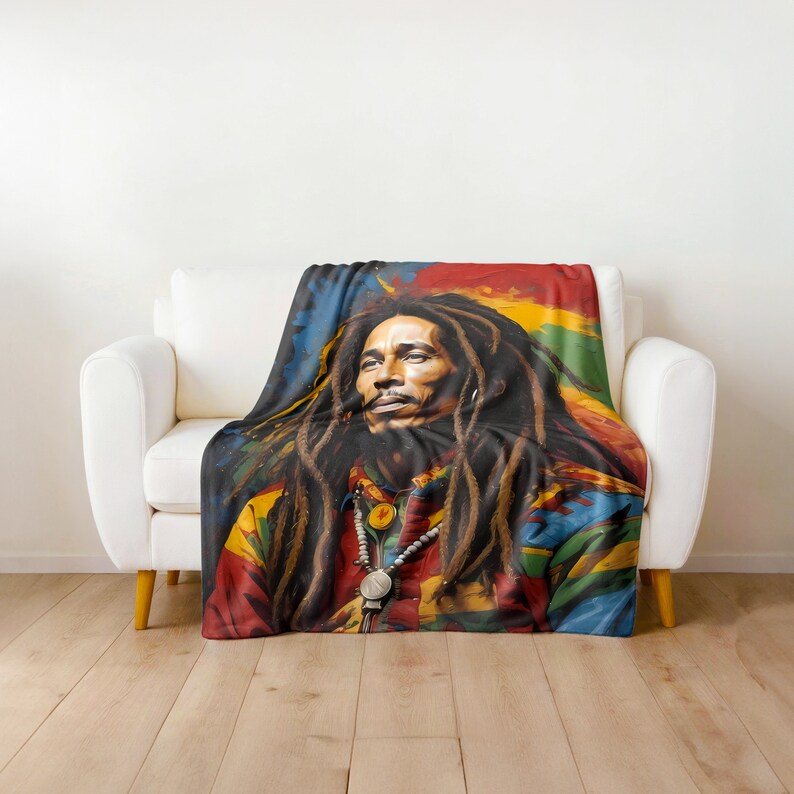 Reggae Creator Bob Marley, Bedroom Decor, Pattern Blanket, Ultra Soft ...