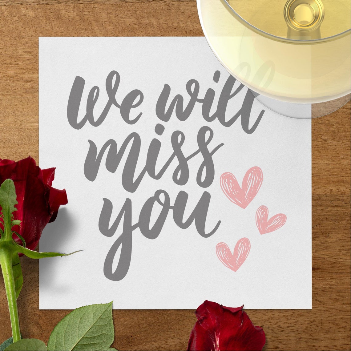 We Will Miss You Napkins, Farewell Party Decorations, Goodbye Gifts ...