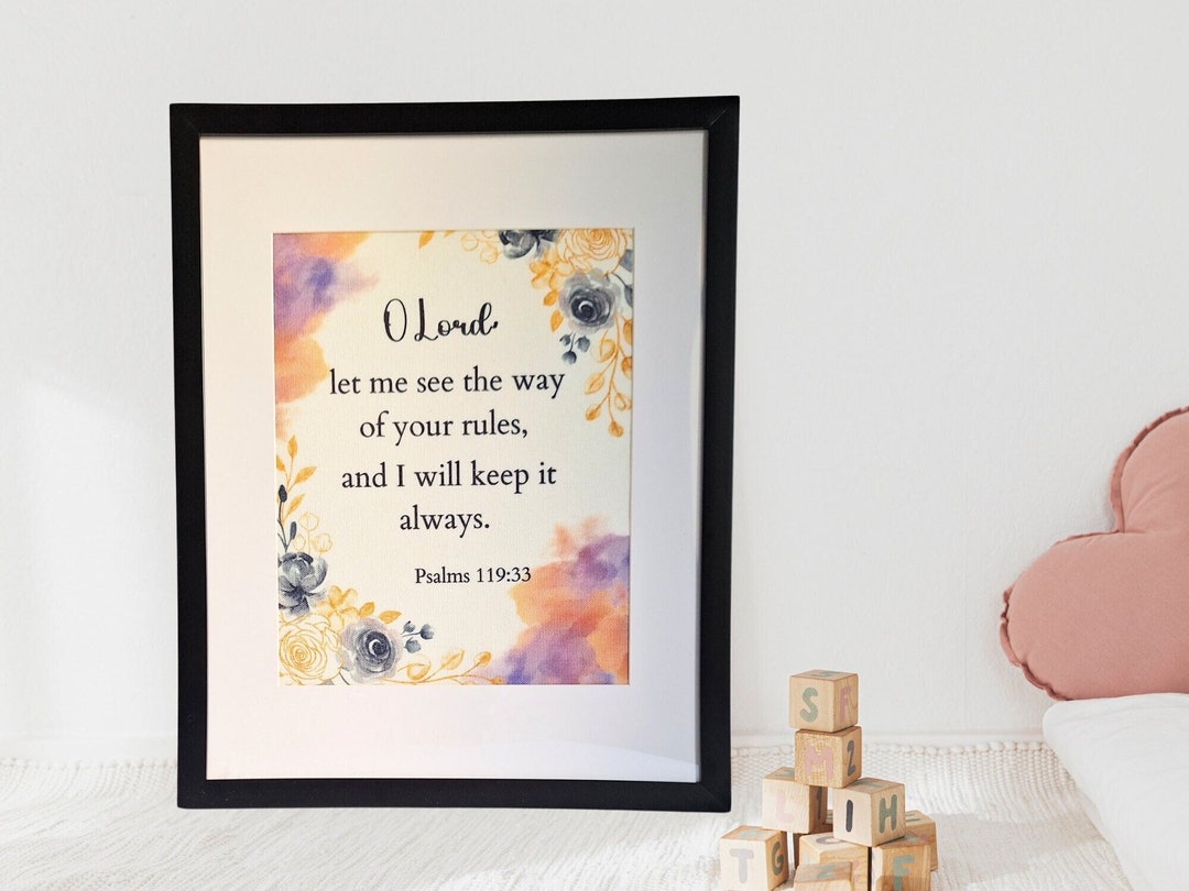 Christian Wall Art Framed Bible Canvas Art Modern Bible Verse Picture ...