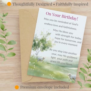 Christian Birthday Card for Men Religious Birthday Gift Faith Based ...