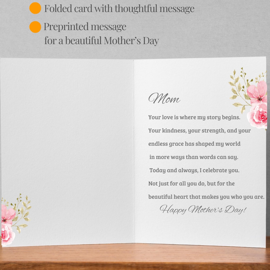 Mother's Day Card Heartfelt Message for Mom Keepsake Card for Mom ...