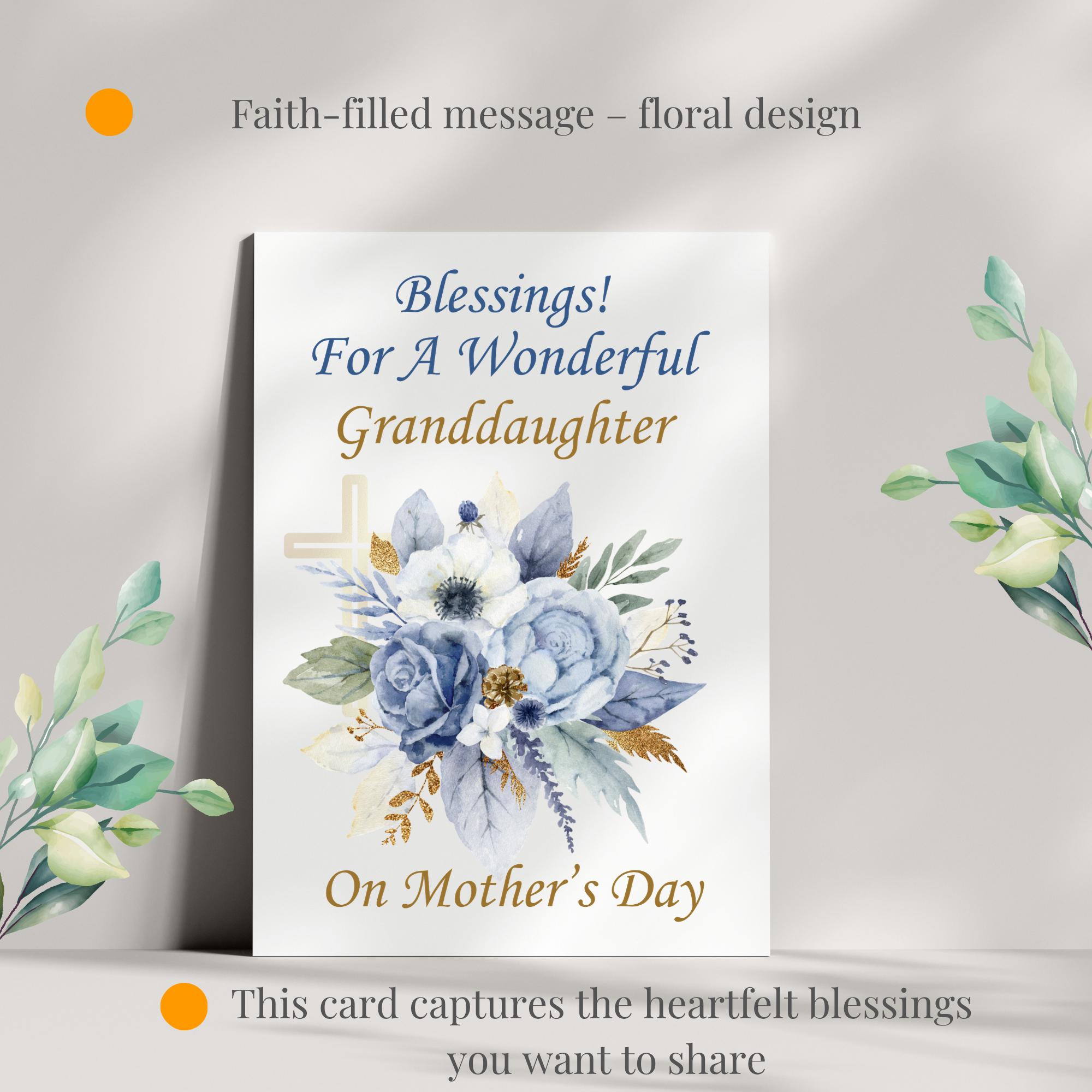 Religious Mother’s Day Card for Granddaughter Christian Mother's Day ...