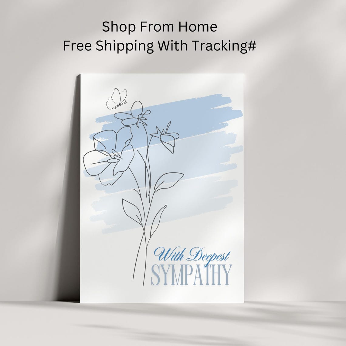 Sympathy Greeting Card Elegant Condolence Card With Heartfelt Message ...