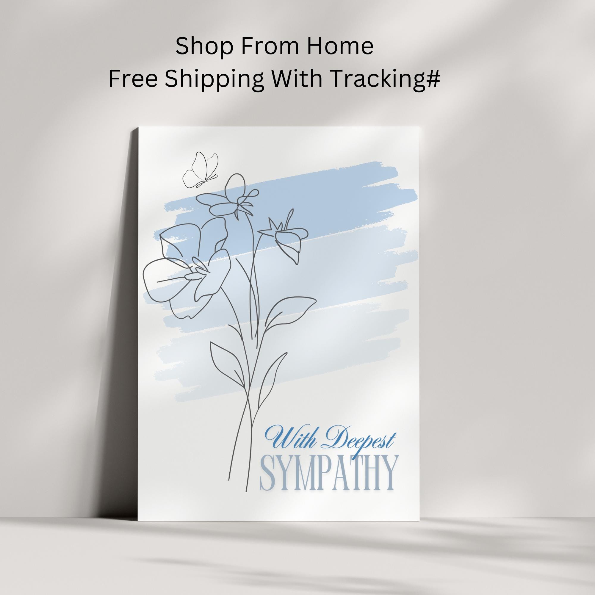Sympathy Greeting Card Elegant Condolence Card With Heartfelt Message ...
