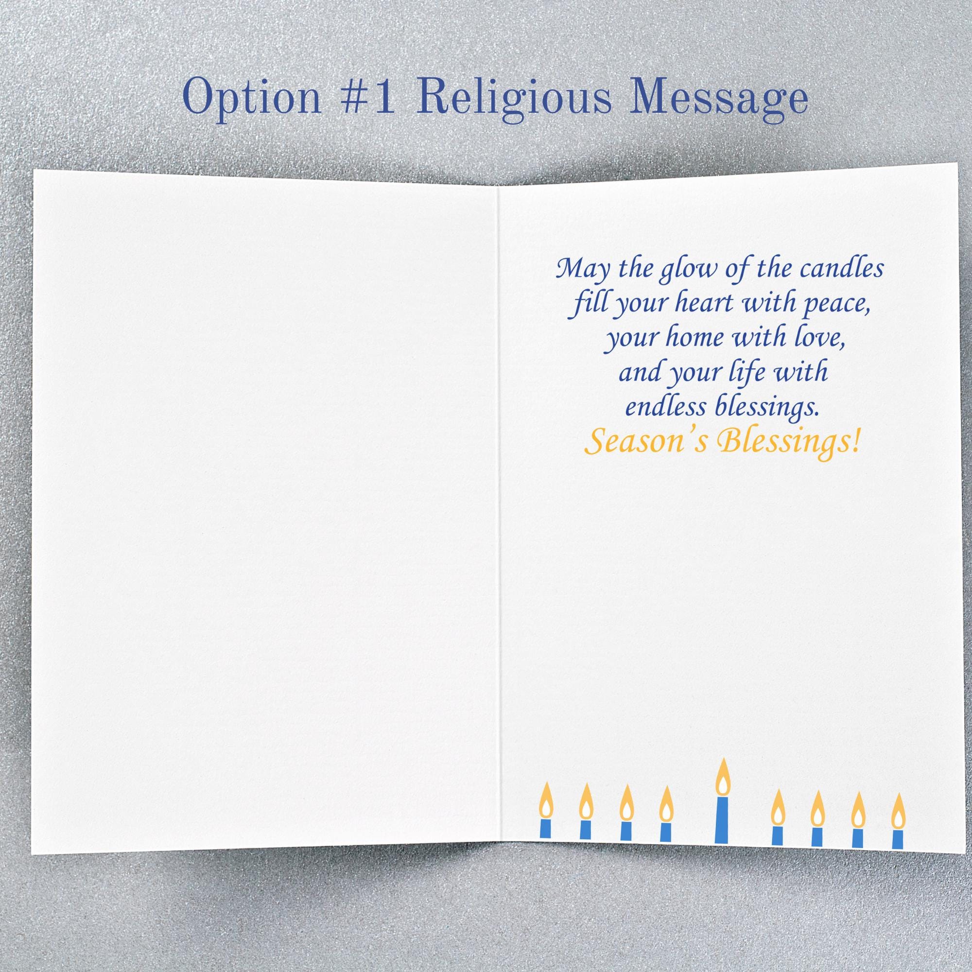 Hanukkah Greeting Card Jewish Holiday Card Season of Lights Greeting ...