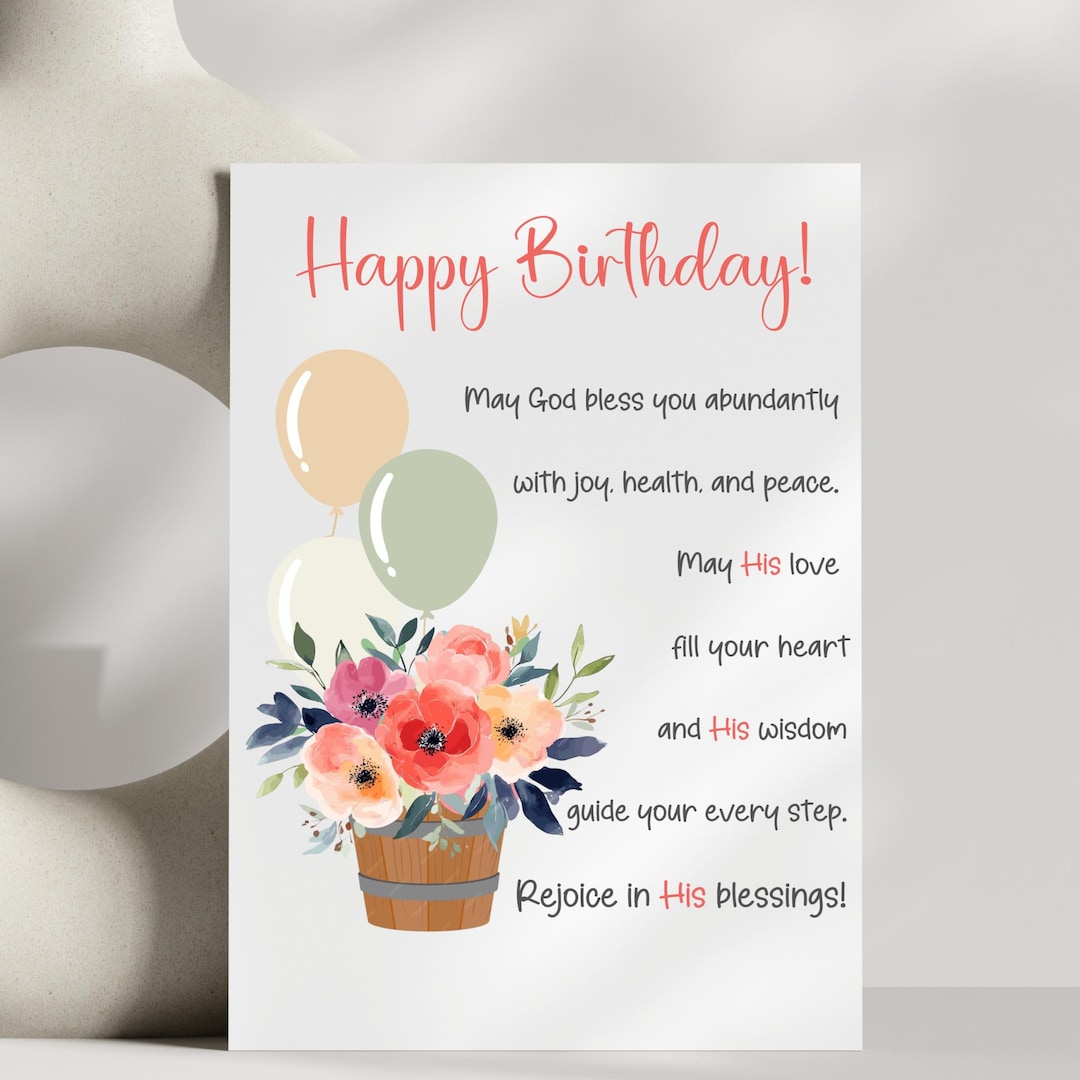 Christian Birthday Card Faith Based Birthday Card Bible Birthday Card ...