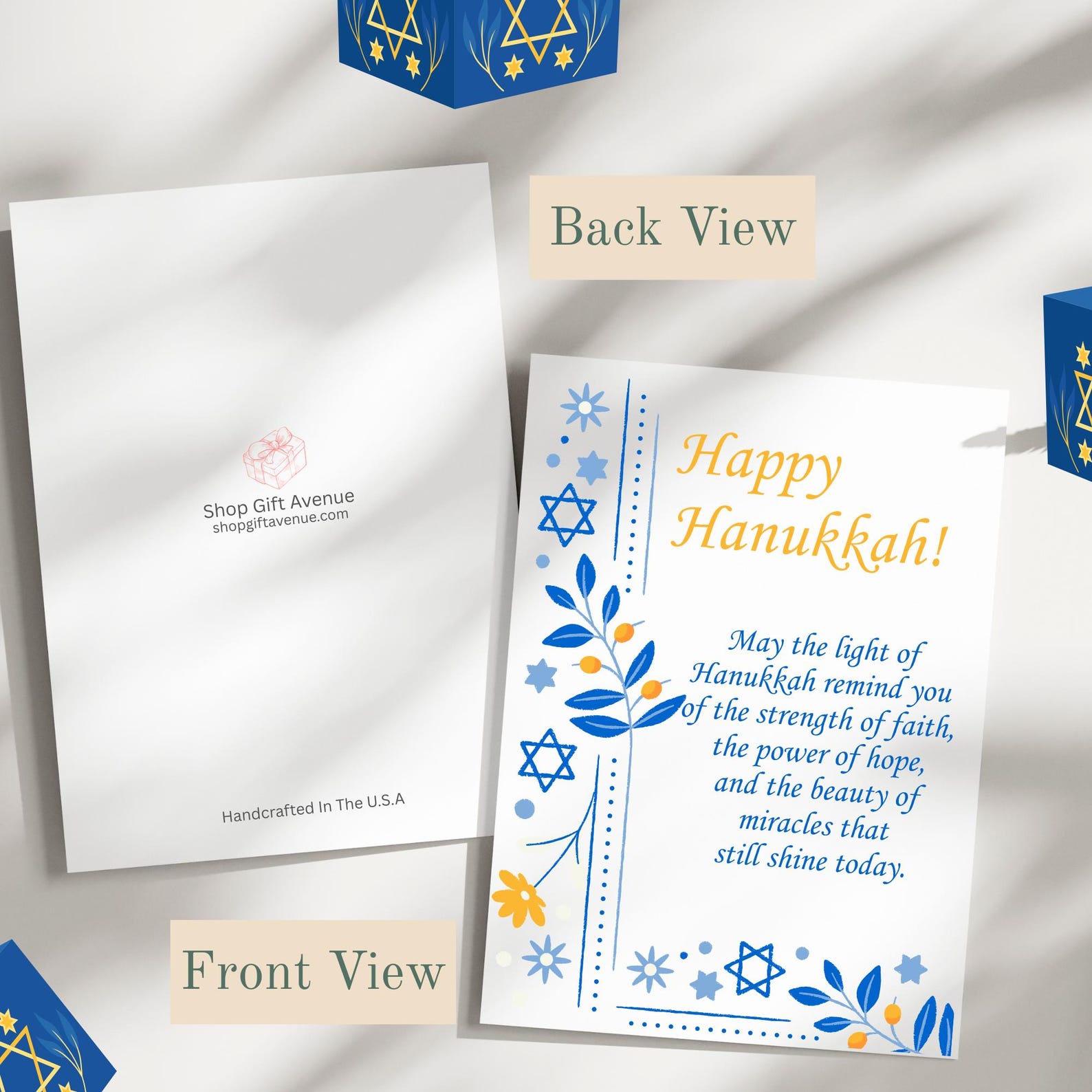 Hanukkah Greeting Card Jewish Holiday Card Season of Lights Greeting ...