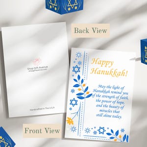 Hanukkah Greeting Card Jewish Holiday Card Season of Lights Greeting ...