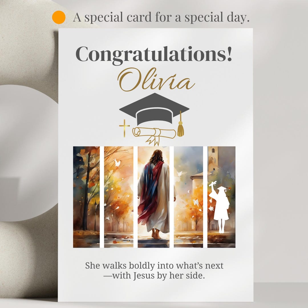 Personalized Christian Graduation Cards Bible Verse Graduation Card ...