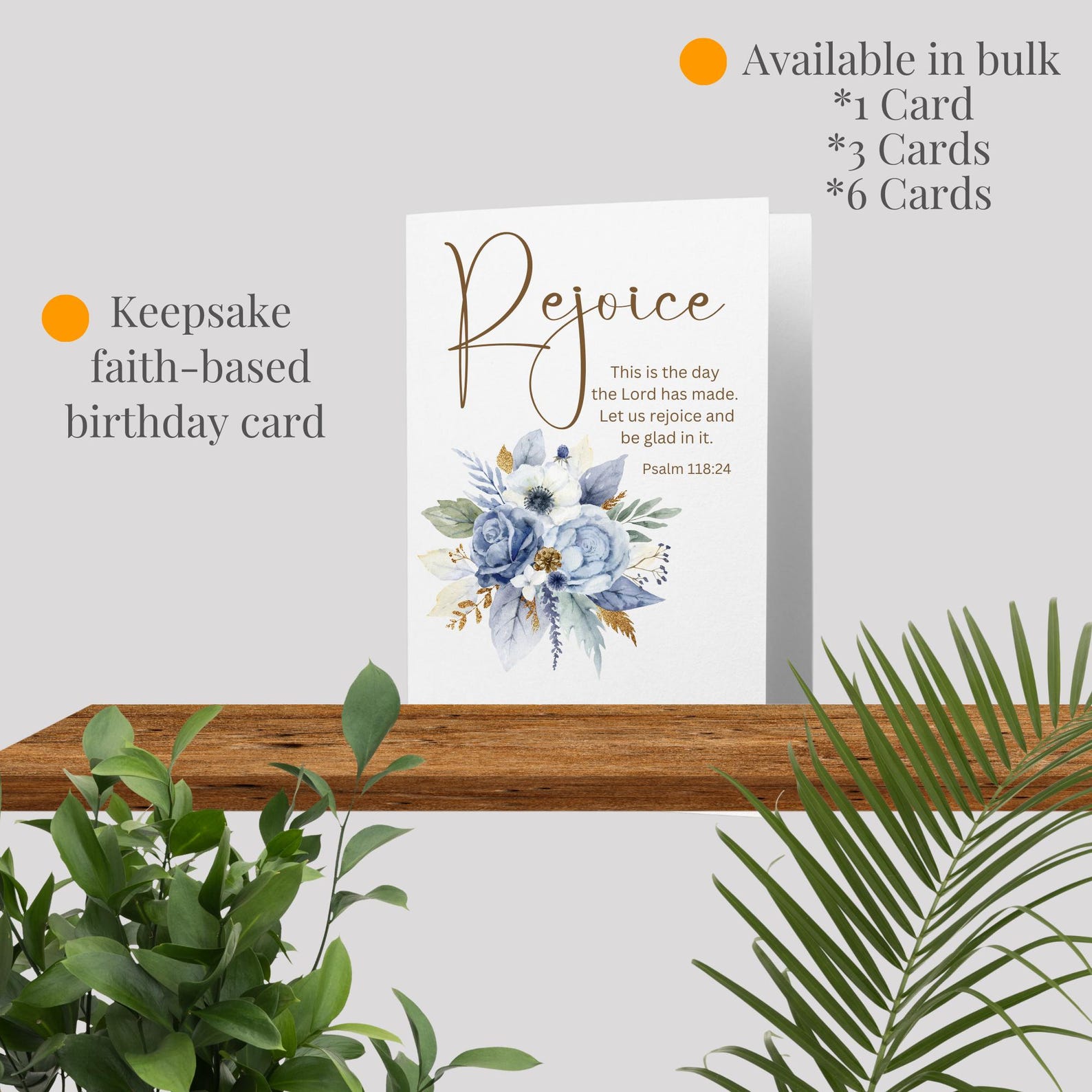 Christian Birthday Card Faith Based Birthday Card Bible Verse Card ...