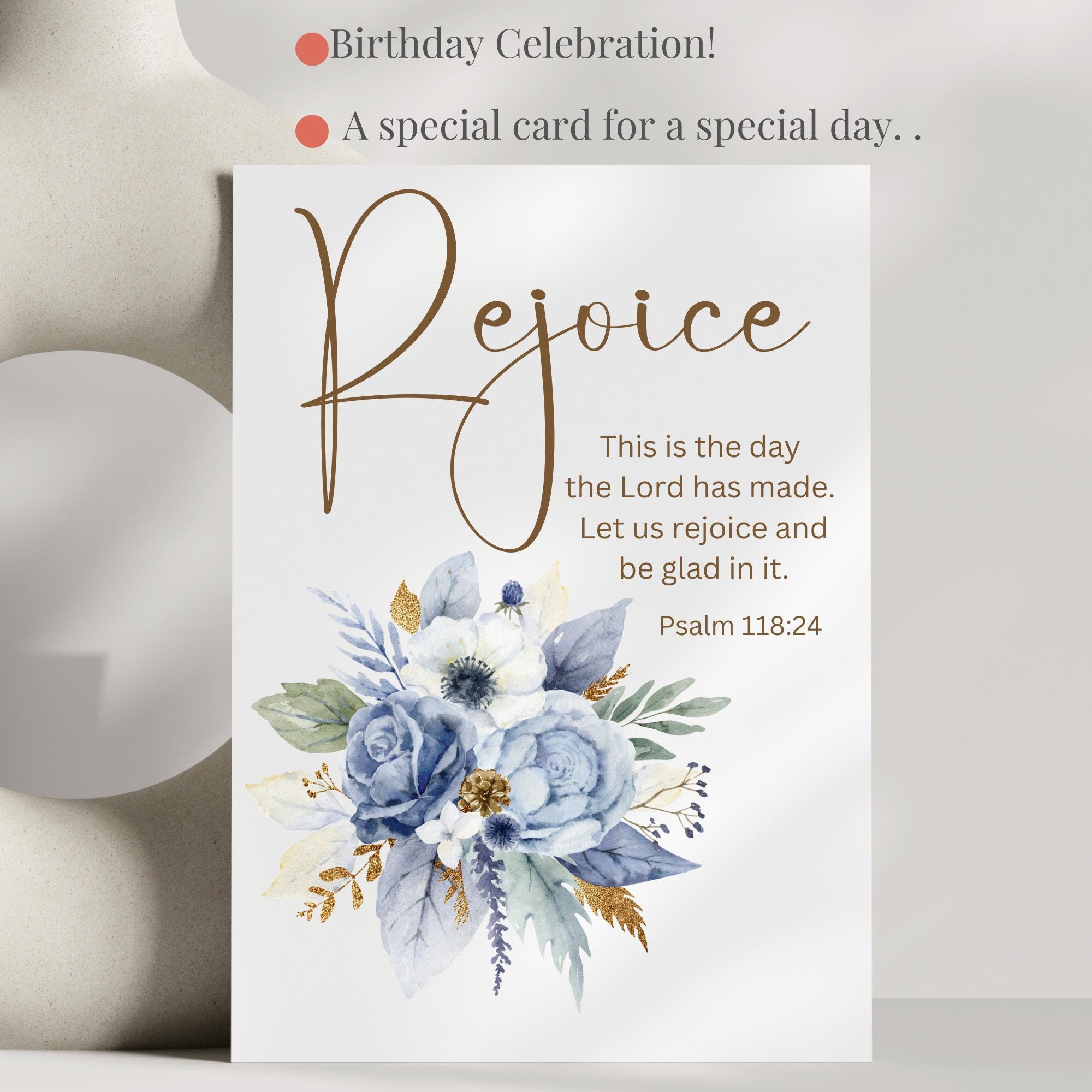 Christian Birthday Card Faith Based Birthday Card Bible Verse Card ...